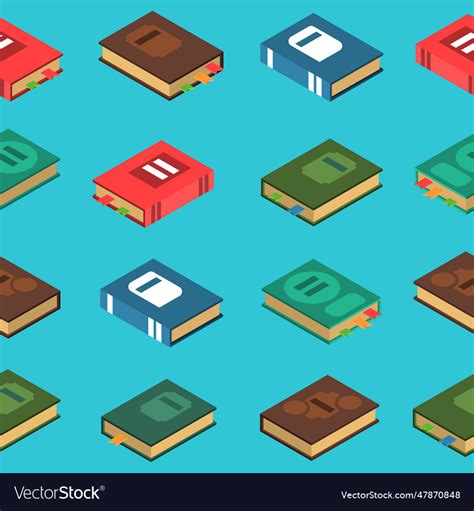Book Seamless Pattern Book Seamless Pattern Vector Image