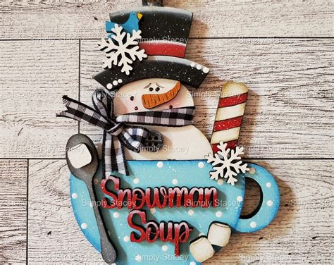 Snowman Soup Christmas Ornament Diy Kit Or Hand Painted Snowman