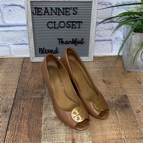 Tory Burch Sally Leather Wedge Pump Gem