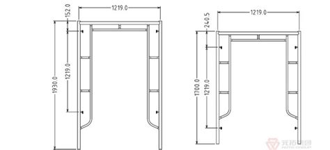 Frame Scaffolding Standard Size Chart