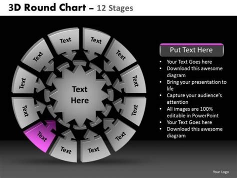PowerPoint Backgrounds Download Round Chart Ppt Template