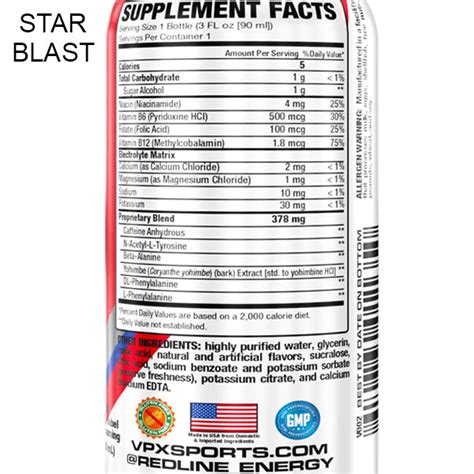 Vpx Redline 3oz Xtreme Energy Shot 24pk