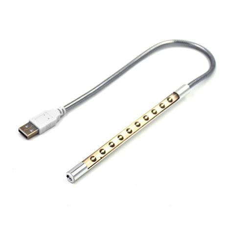 Leadrop 10led Flexible Usb Keyboard Light Desk Reading Night Lamp For