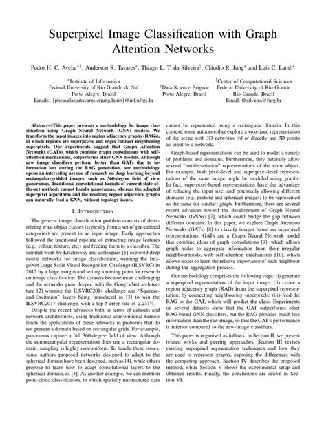pdf superpixel image classification with graph attention networks