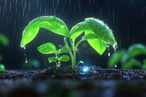 Dynamic Illustration Of Transpiration Process Energy Transfer From Sunlight To Plants With