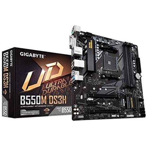 Promo Gigabyte Motherboard B550m B 550m Ds3h Micro Atx Socket Am4 4 X ...