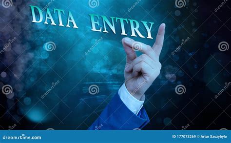 Word Writing Text Data Entry Business Concept For Process Of Inputting