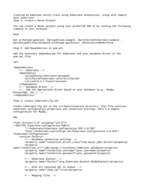 Creating An Employee Entity Class U Pdf Data Management Software Computing
