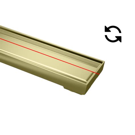 Microcement Linear Shower Drain 1000 Mm Wiper Mcr Reversible Pvd Gold