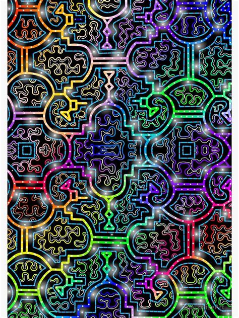 Psychadelic Shipibo Pattern Sticker For Sale By Zoelouiseart