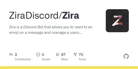 Github Ziradiscordzira Zira Is A Discord Bot That Allows You To