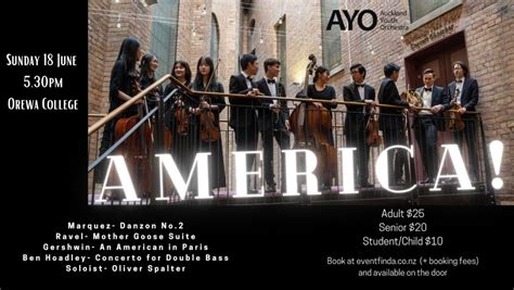 Ayo Auckland Youth Orchestra America Orewa Arts And Events Centre