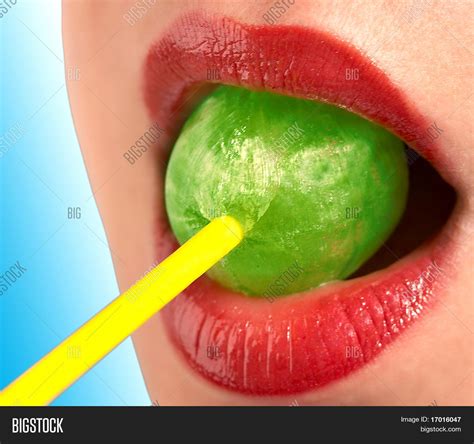 Girl Red Lips Sucks Image And Photo Free Trial Bigstock