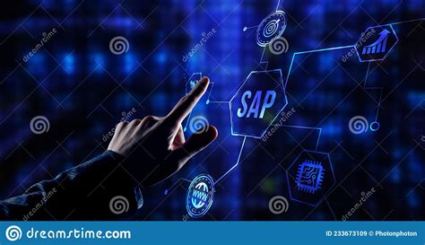 Internet Business Technology And Network Concept Sap System Software Automation Concept On