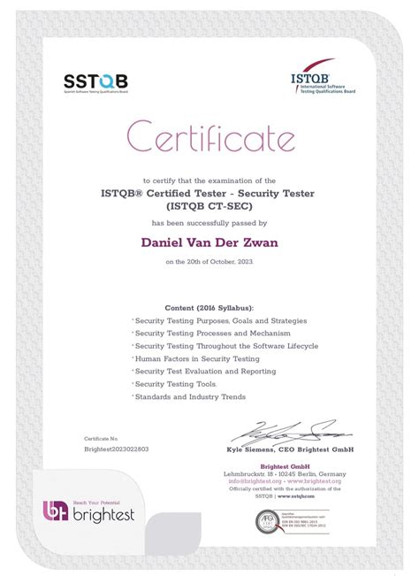 Daniel Van Der Zwan Istqb Ctel On Linkedin Istqb Certification
