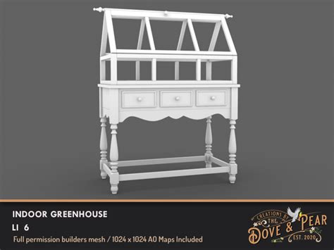 Second Life Marketplace Dove And Pear For Builders Indoor Greenhouse