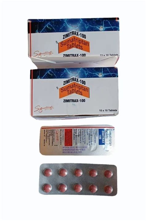 100mg Zimitrax Sumatriptan Tablets At Imitrex Tablet In Amravati Id