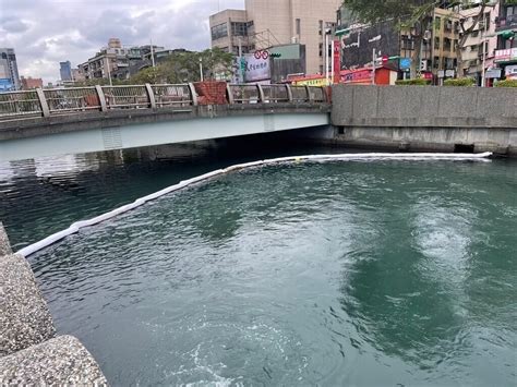基隆田寮河發現零星油污 市府設攔油索追污染源 筱君台灣 Plus 新聞網