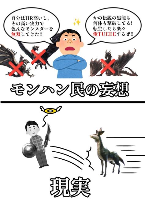 源の琉璃🦀 On Twitter モンハン民がモンハン世界に転生したら。