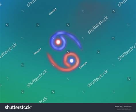 Yin Yang Symbol Vector On Blue Stock Vector Royalty Free 2167717309