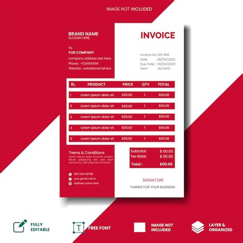 Premium Vector Geometric Architecture Project Invoice