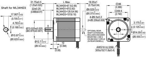 Nema 34 Standard Hybrid Stepper Motors Moons