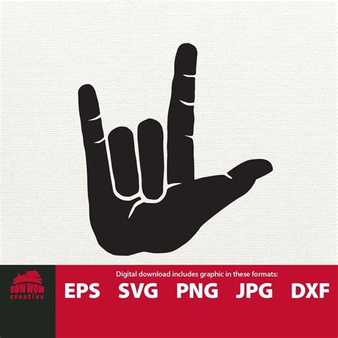 I Love You Hand Sign Svg I Love You Svg Asl I Love You Svg I Love You