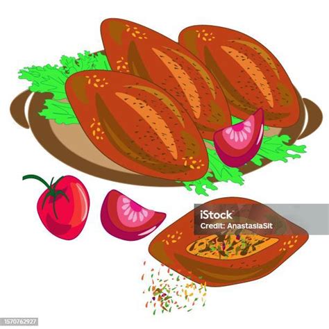 국가 요리 야채와 생선 레스토랑 요리로 만든 베이킹 메뉴 요리 전통 요리나 국가 요리의 맛있는 요리가 손으로 그린 플랫 만화 일러스트레이션 템플릿에 담긴 세트 메뉴입니다