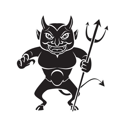 Devil Black Vector Illustration 20616217 Vector Art At Vecteezy