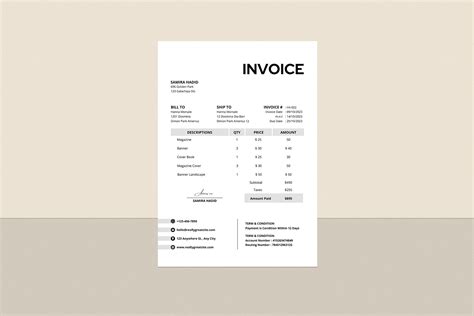 Invoice Template Layout Masterbundles