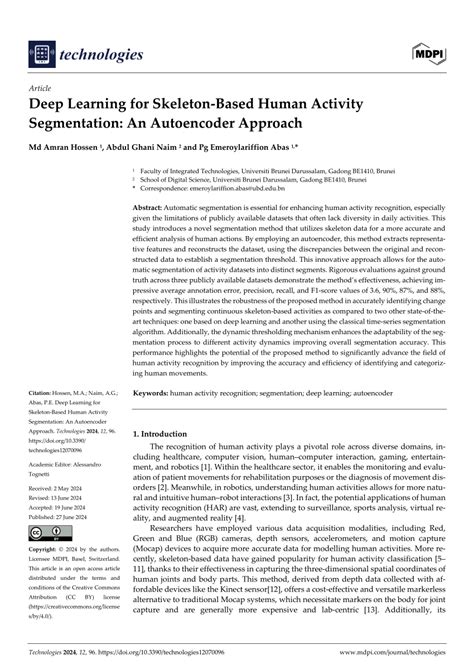 Pdf Deep Learning For Skeleton Based Human Activity Segmentation An