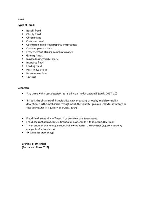 Fraud Notes Fraud Types Of Fraud Benefit Fraud Charity Fraud Cheque