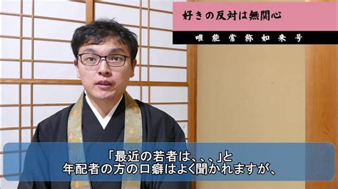 好きの反対は無関心（唯能常称如来号）～正信偈のお話～ Youtube