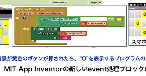 Sparse Dense By Foyo Mit App Inventorの新しいイベント処理ブロック