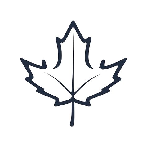 Diseño de logotipo de hoja de arce icono de silueta vectorial Vector