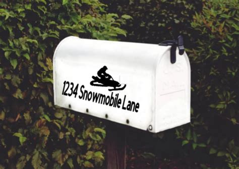 Snowmobile Mailbox Decal Set Of 2 Etsy
