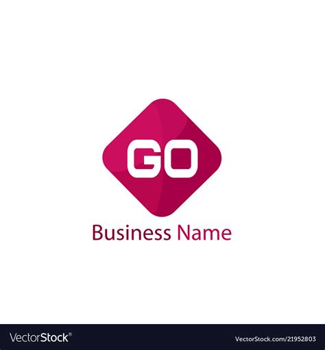 Initial Letter Go Logo Template Design Royalty Free Vector