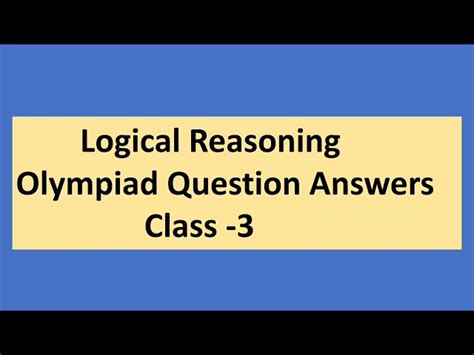 logical reasoning questions with answers