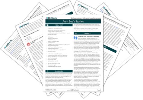 Aunt Sues Stories Poem Summary And Analysis Litcharts