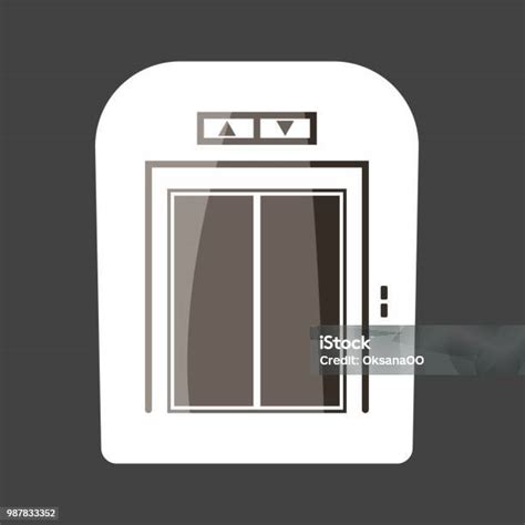 엘리베이터 버튼 벡터 아이콘 색된 스티커입니다 레이어 그룹화 쉽게 편집 그림에 대 한 당신의 디자인에 대 한 가까운에 대한 스톡
