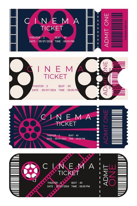 Шаблон Билета Кино Изображения скачать бесплатно на Freepik