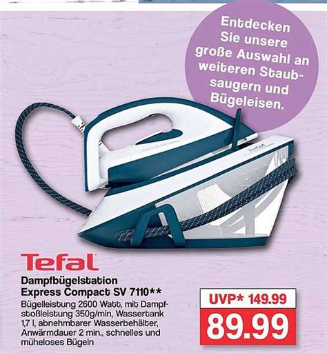 Tefal Dampfbügelstation Express Compact Sv 7110 Angebot bei Famila ...