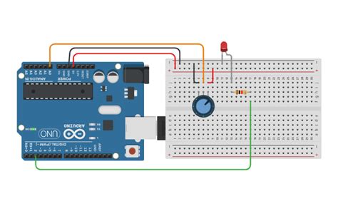 Circuit Design Potentiometer Wled And Resistor Tinkercad