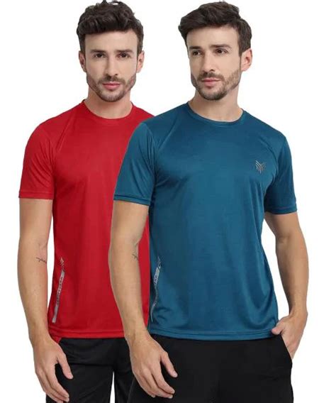 Buy Mens Dri Fit Polyester Round Neck Half Sleeves T Shirt Yoga T