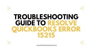 Ppt Complete Guide To Troubleshooting Quickbooks Script Error