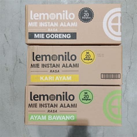 Jual Lemonilo Mie Instan Sehat Mie Goreng Dan Kuah 1 Karton Isi 20 Pcs