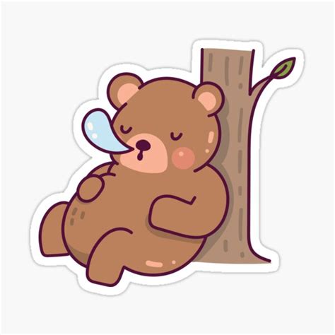 Sleepy Taddy Bear Sticker For Sale By Mahajan Styles Redbubble