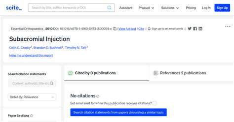 Subacromial Injection [scite Report]