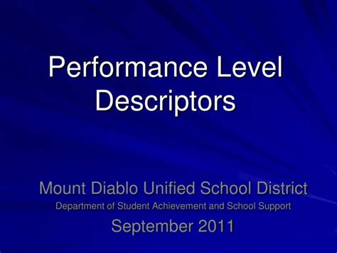 Ppt Performance Level Descriptors Powerpoint Presentation Free Download Id 4599021