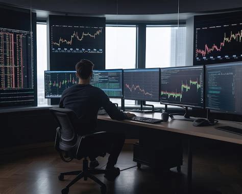 Premium Ai Image Professional Trader Investor Set On Desk And Look At